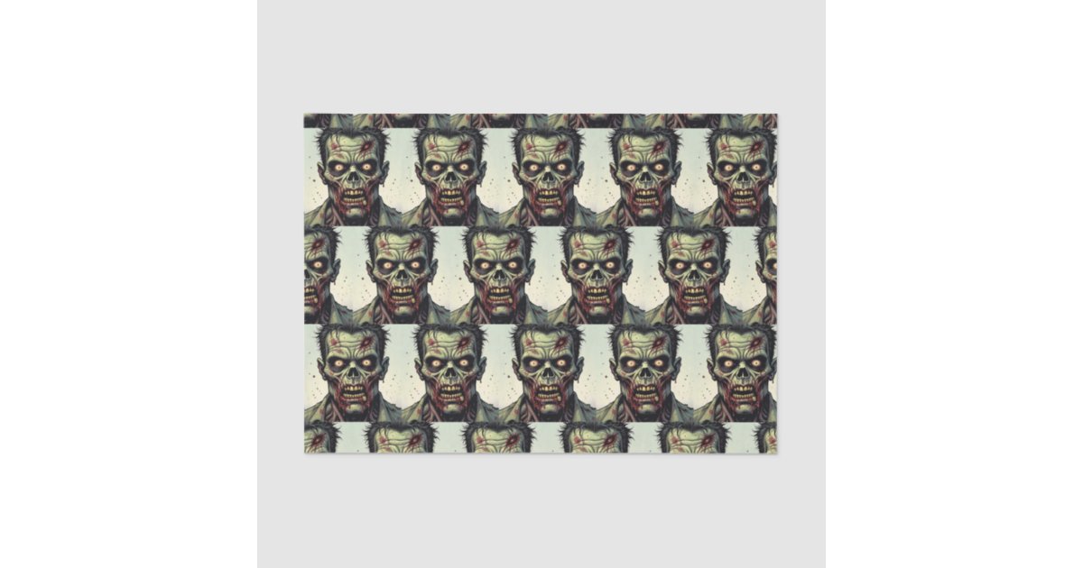 Spooky Zombie Halloween Tissue Paper | Zazzle