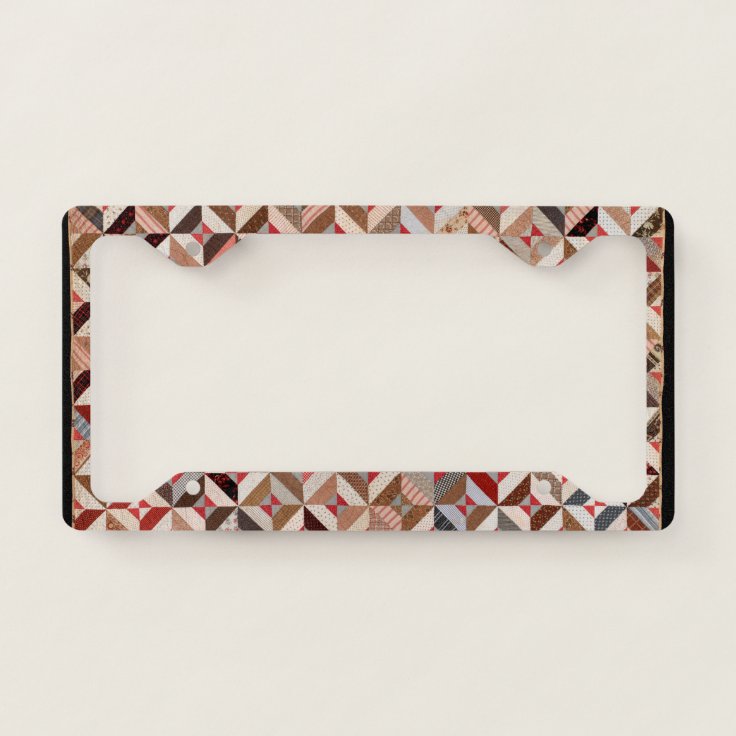 Spool quilt license plate frame | Zazzle