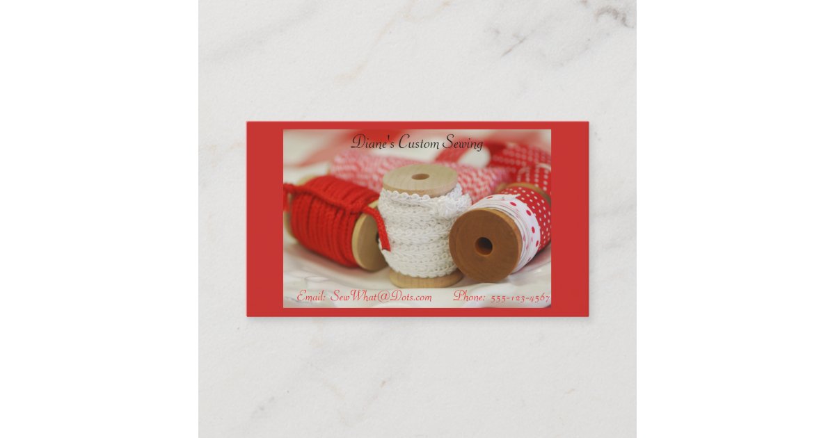 Spools of Ribbons Business Card | Zazzle