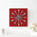 Spoon and Fork Kitchen Wall Clock | Zazzle