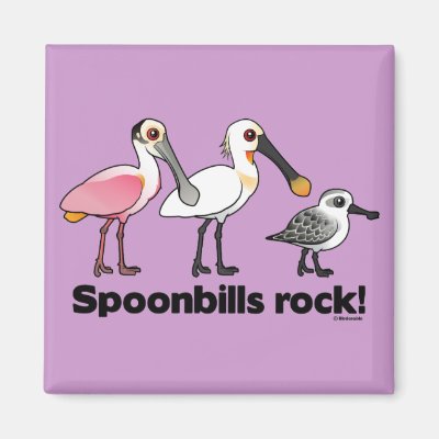 Cute Roseate Spoonbill by Birdorable