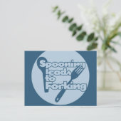 Spooning leads to forking postcard | Zazzle
