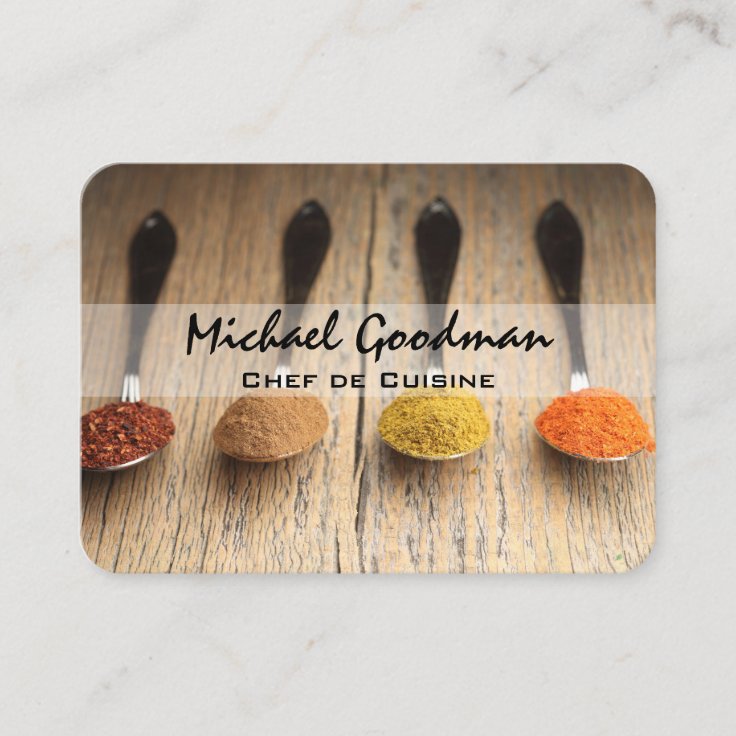 Spoons & Spices Business Card | Zazzle