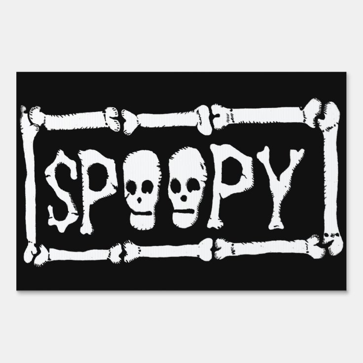 SPOOPY Tumblr yard sign Halloween decoration | Zazzle