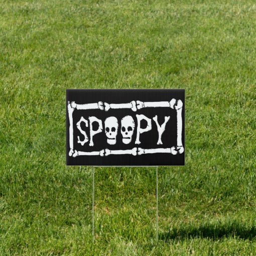 SPOOPY Tumblr yard sign Halloween decoration | Zazzle