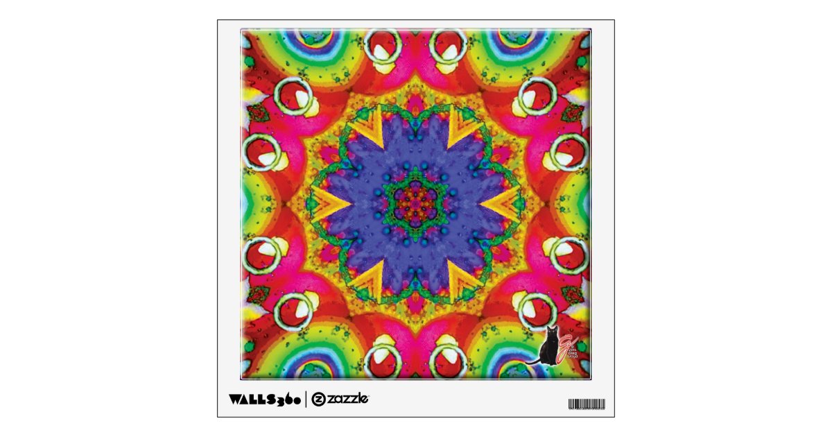 Spores Kaleidoscope Wall Decal | Zazzle