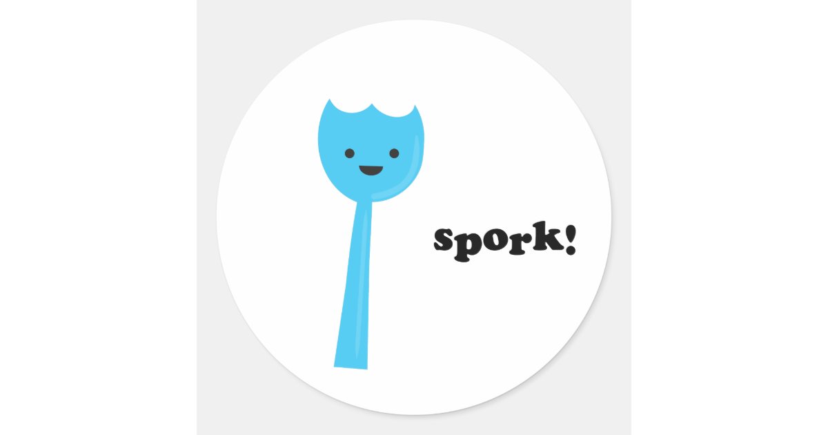 Spork! Classic Round Sticker | Zazzle