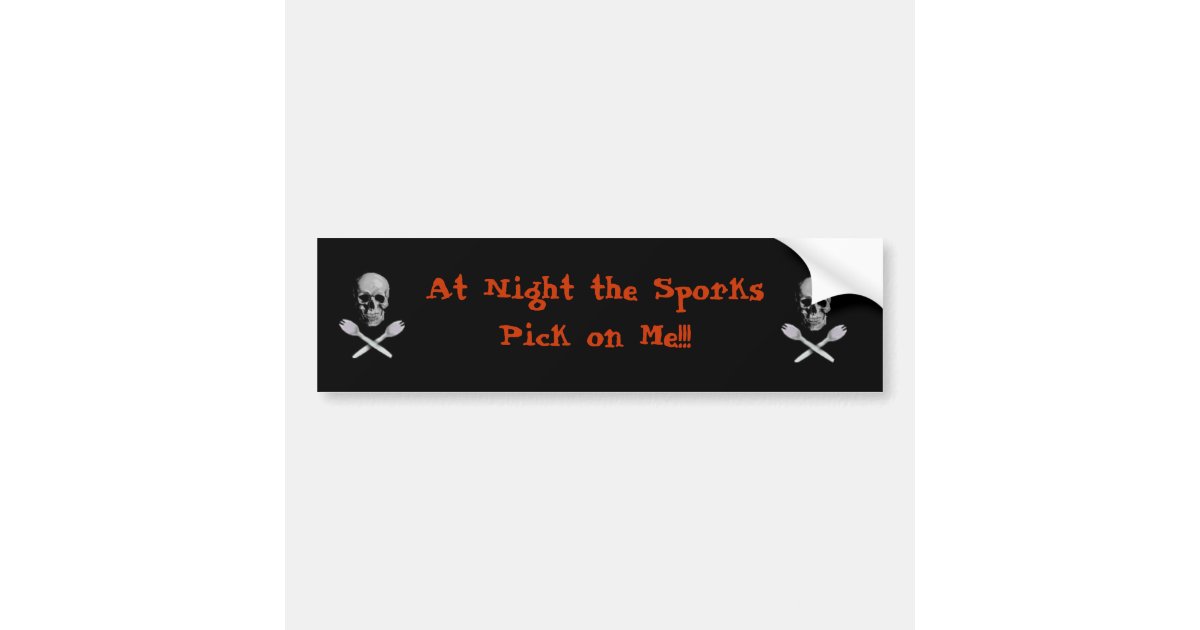 sporks bumper sticker | Zazzle