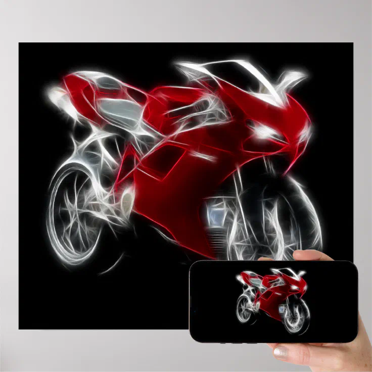 Sport Bike Racing Motorcycle Poster | Zazzle