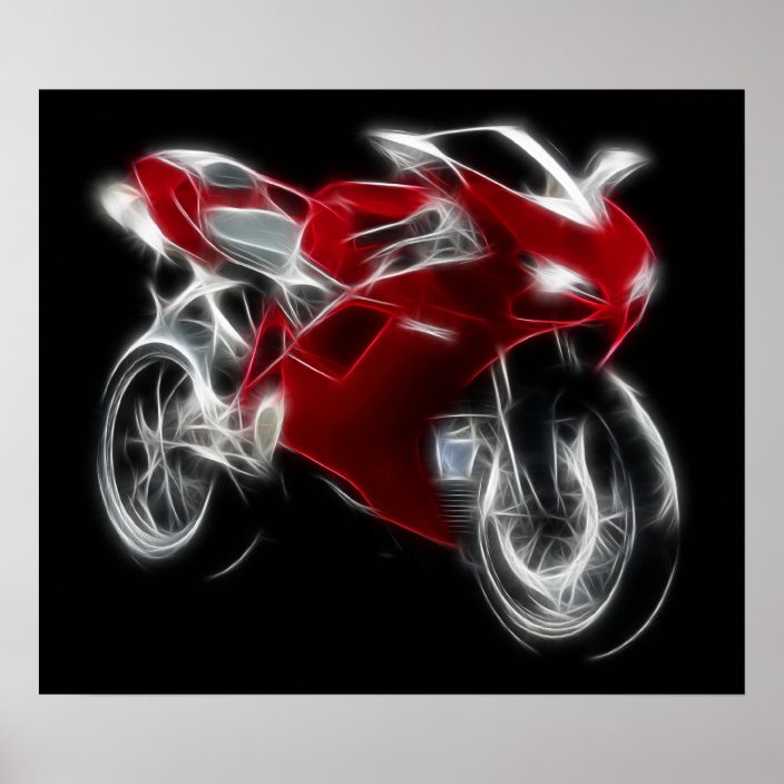 Sport Bike Racing Motorcycle Poster | Zazzle.com