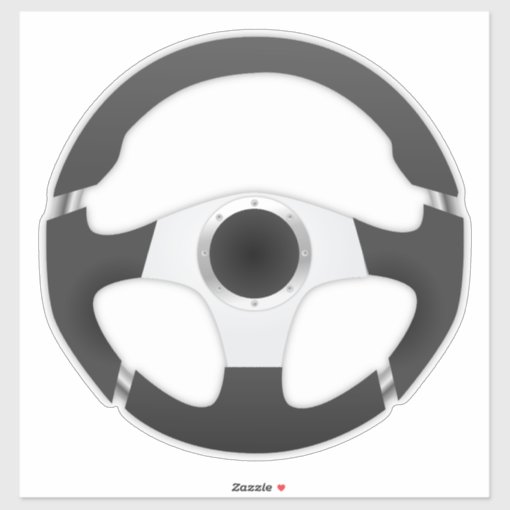 Sport car steering wheel sticker | Zazzle