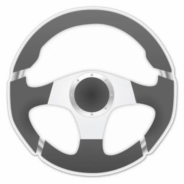 Sport car steering wheel sticker | Zazzle