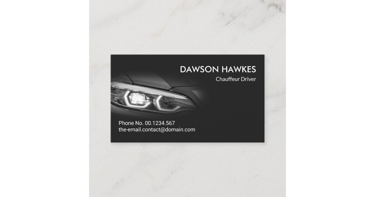 Sport Car Vignette Auto Driver Detailer Business Card | Zazzle