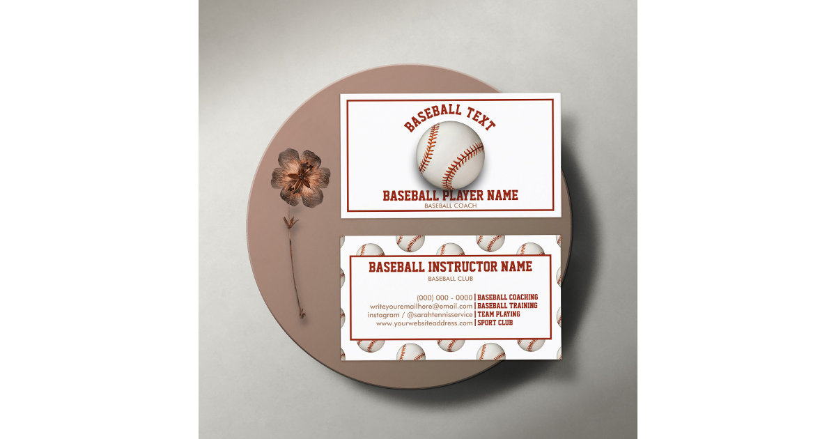 Sport Coach Baseball Business Card | Zazzle