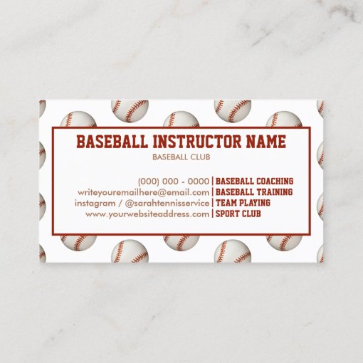 Sport Coach Baseball Business Card | Zazzle