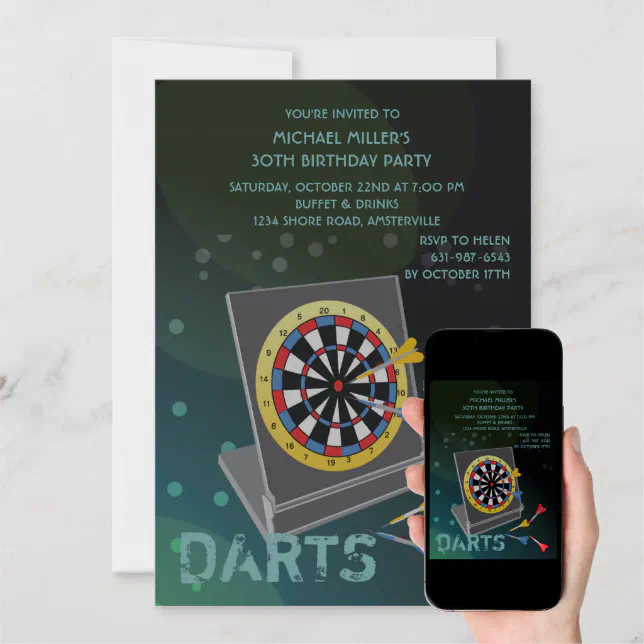 Sport Darts - Invitation | Zazzle