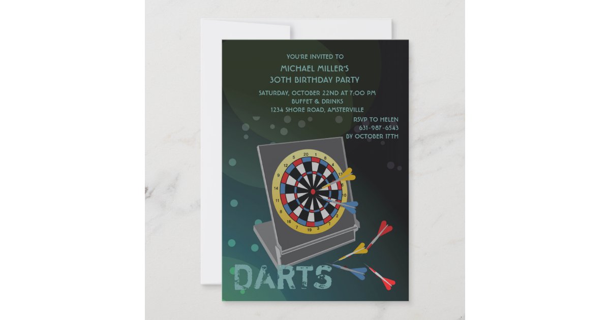 Sport Darts - Invitation | Zazzle