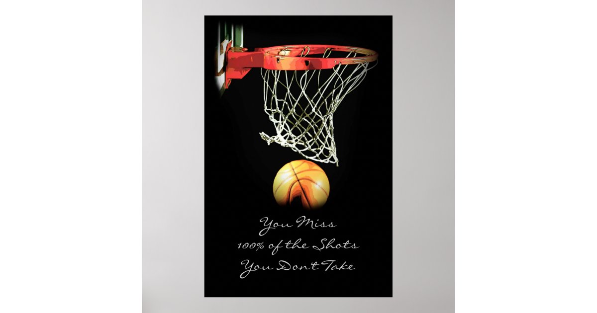 Sport Motivational Quote Basketball Poster | Zazzle