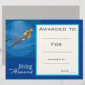 Sport scuba diving certificate award | Zazzle