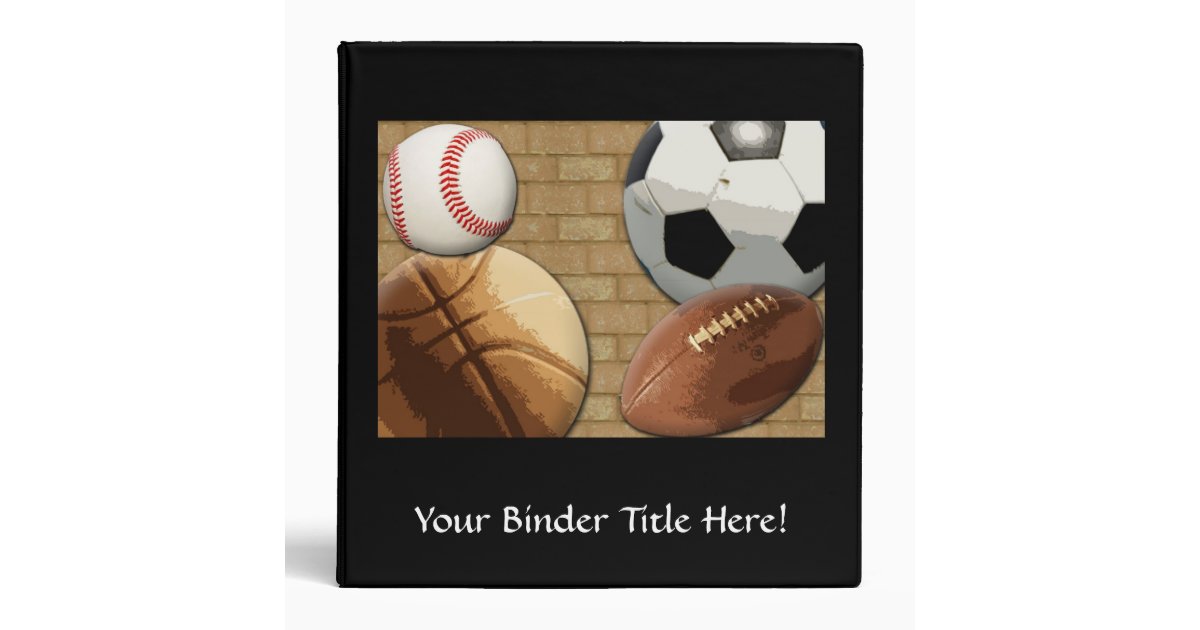 Sports Al-Star, Basketball/Soccer/Football 3 Ring Binder | Zazzle