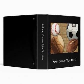 Sports Al-Star, Basketball/Soccer/Football 3 Ring Binder | Zazzle