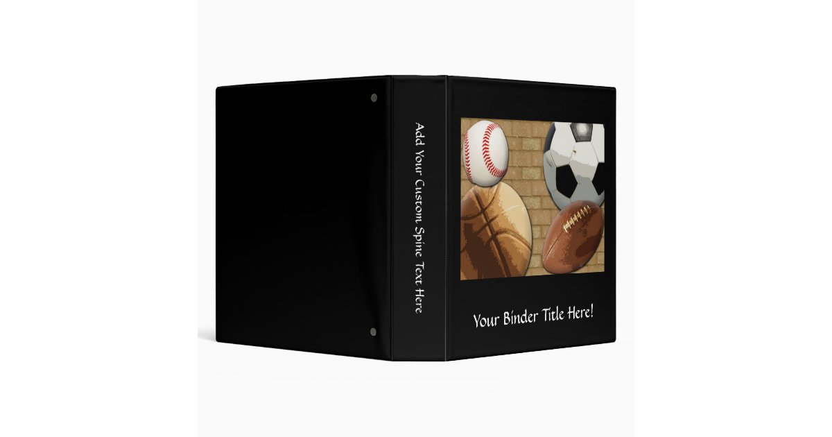 Sports Al-Star, Basketball/Soccer/Football 3 Ring Binder | Zazzle