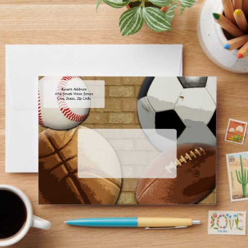 Sports Al-Star, Basketball/Soccer/Football Envelope | Zazzle