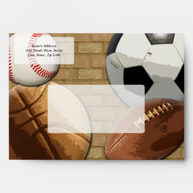Sports Al-Star, Basketball/Soccer/Football Envelope | Zazzle