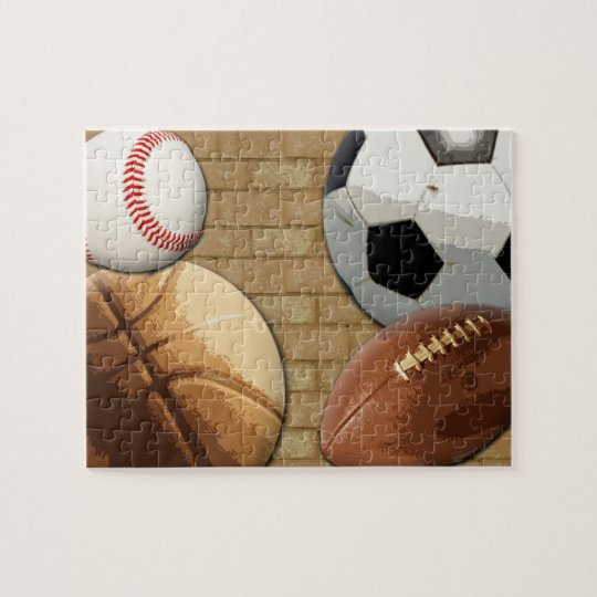 Sports Al-Star, Basketball/Soccer/Football Jigsaw Puzzle | Zazzle.com