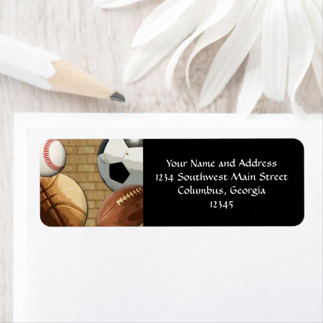 Sports Al-Star, Basketball/Soccer/Football Label | Zazzle