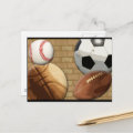 Sports Al-Star, Basketball/Soccer/Football Postcard | Zazzle