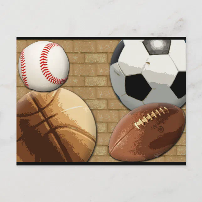 Sports Al-Star, Basketball/Soccer/Football Postcard | Zazzle