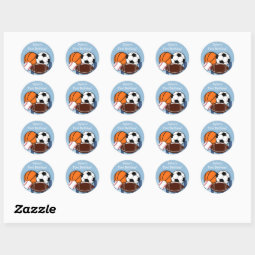 Sports All Star MVP Stickers Envelope Seals | Zazzle
