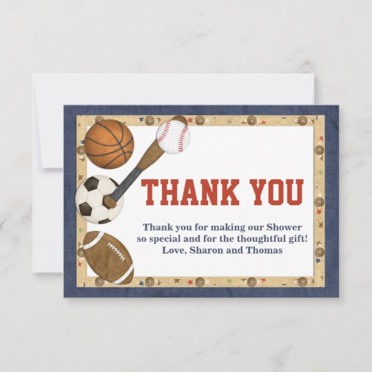 Sports All Star Thank You Card | Zazzle.com
