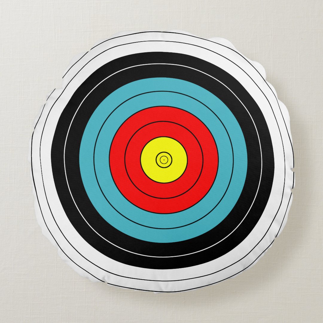 Sports Archery Target Round Pillow | Zazzle