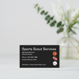 Sports Athletic Scout Simple Layout Business Card | Zazzle
