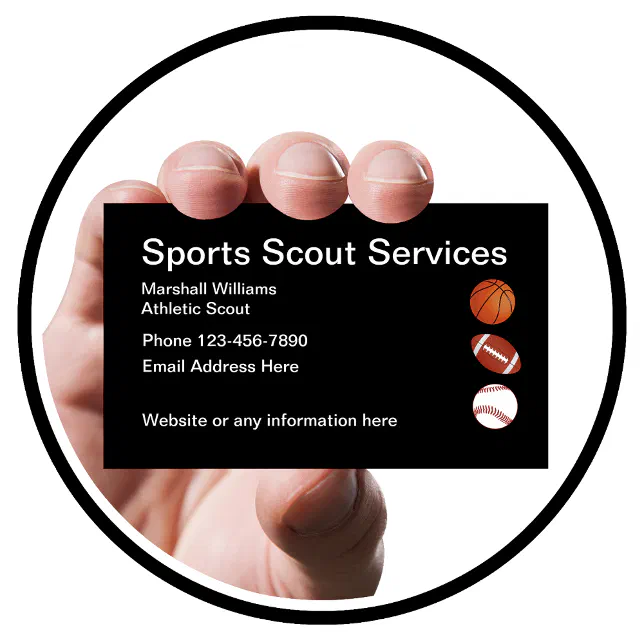 Sports Athletic Scout Simple Layout Business Card | Zazzle