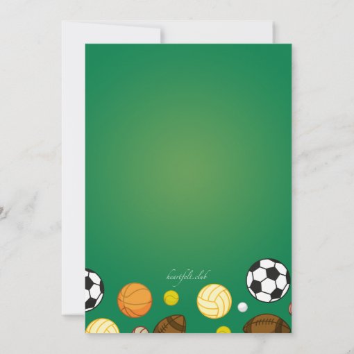 Sports Background Invitation | Zazzle