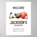 Sports Balls Let's Have a Ball Poster Welcome Sign | Zazzle