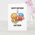 Sports Balls Personalized Birthday Card | Zazzle
