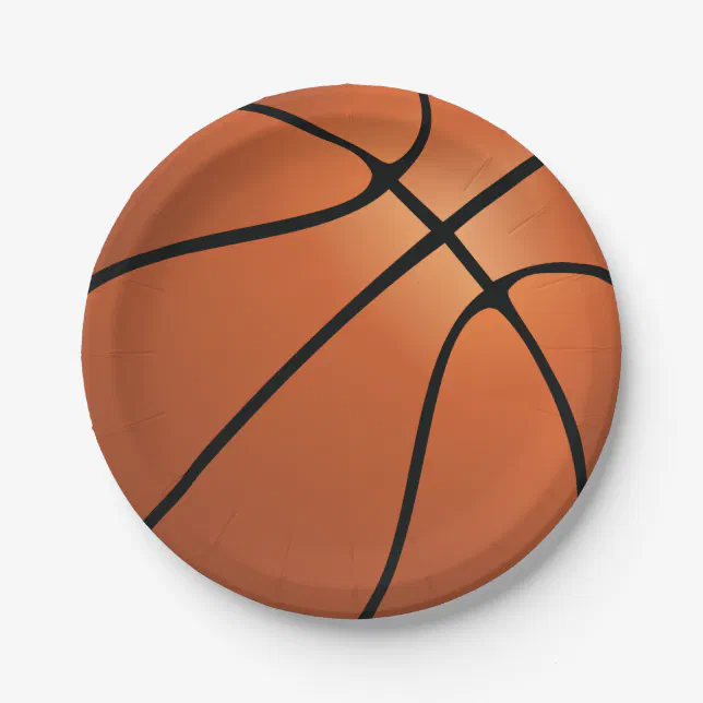 Sports Basketball Birthday Party Paper Plates | Zazzle