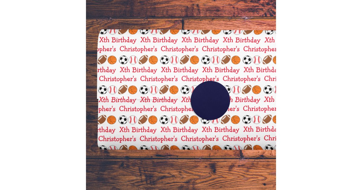 Sports Birthday Tissue Paper | Zazzle