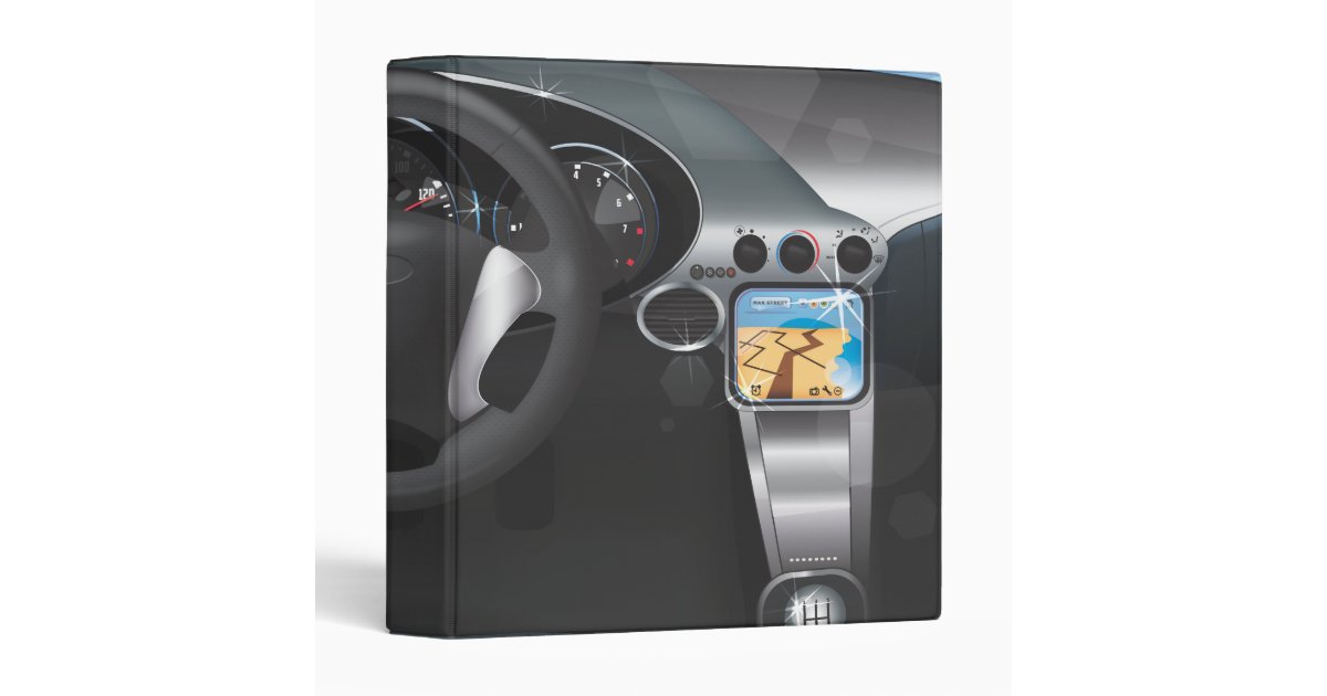 Sports Car Dashboard Binder | Zazzle
