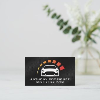 Sports Car RPM Logo Business Card | Zazzle