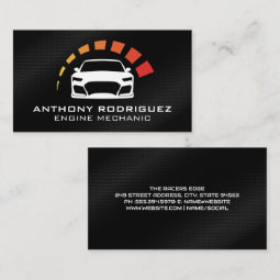 Sports Car RPM Logo Business Card | Zazzle