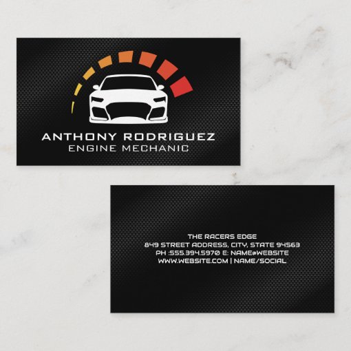 Sports Car RPM Logo Business Card | Zazzle