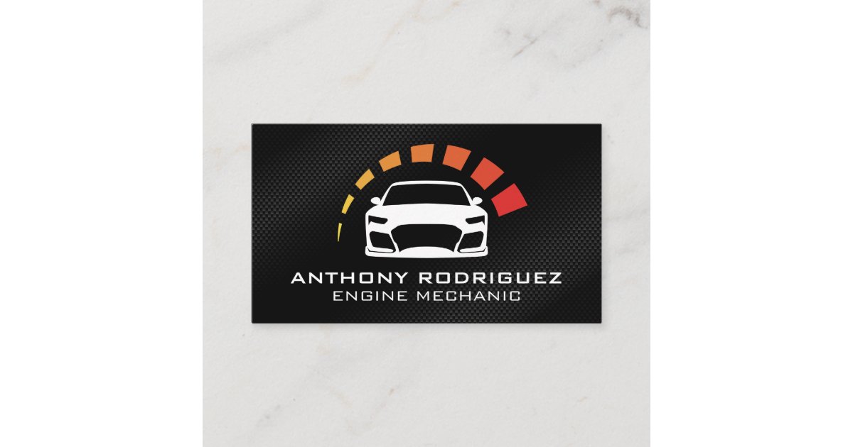 Sports Car RPM Logo Business Card | Zazzle