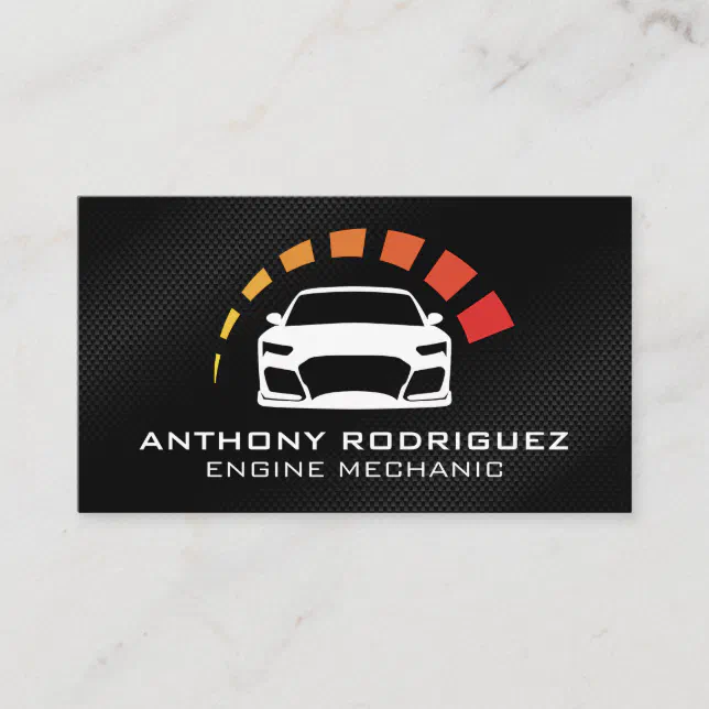 Sports Car RPM Logo Business Card | Zazzle