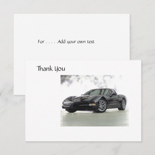 Sports Car Thank you Card | Zazzle