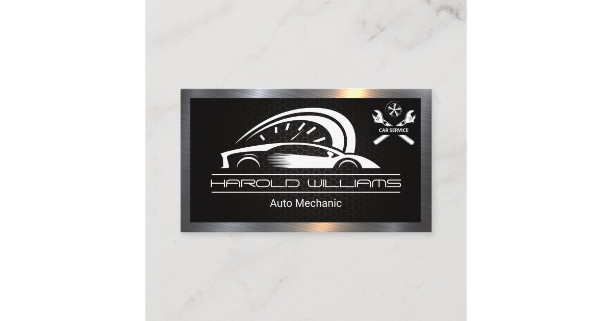 Sports Car | Wrenches Business Card | Zazzle